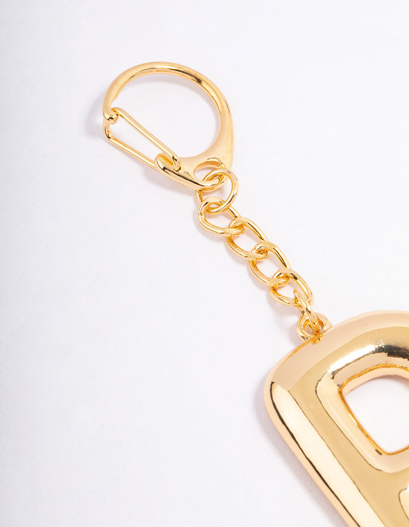 Gold Plated Letter P Key Chain - Lovisa