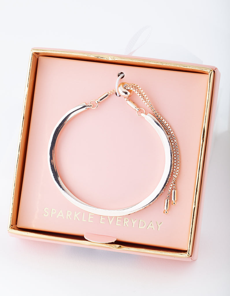 Rose Gold Diamante Bangle Gift Box - Lovisa