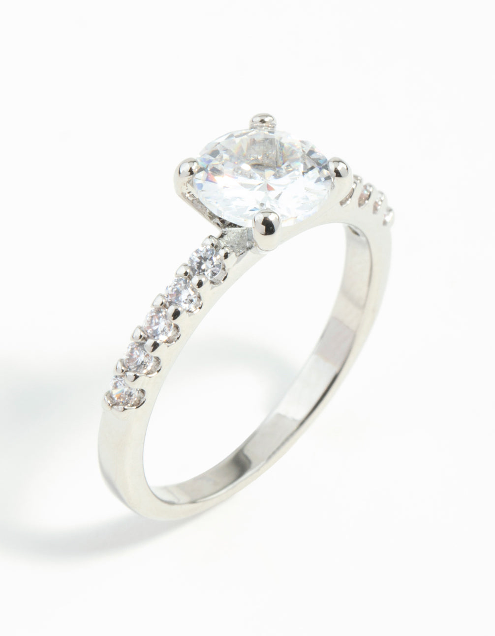 Silver Cubic Zirconia Classic Engagement Ring - Lovisa