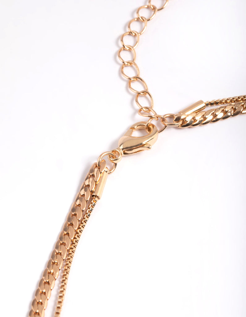 Gold Dainty 2 Row Chain Necklace - Lovisa