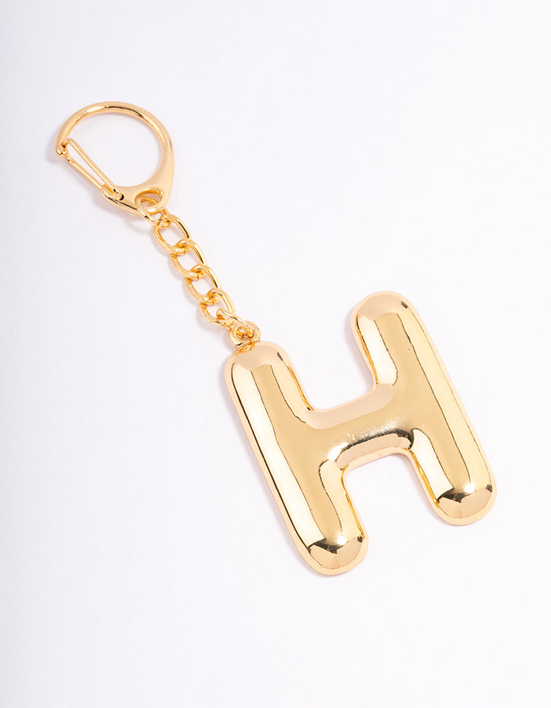Gold Plated Letter H Key Chain - Lovisa