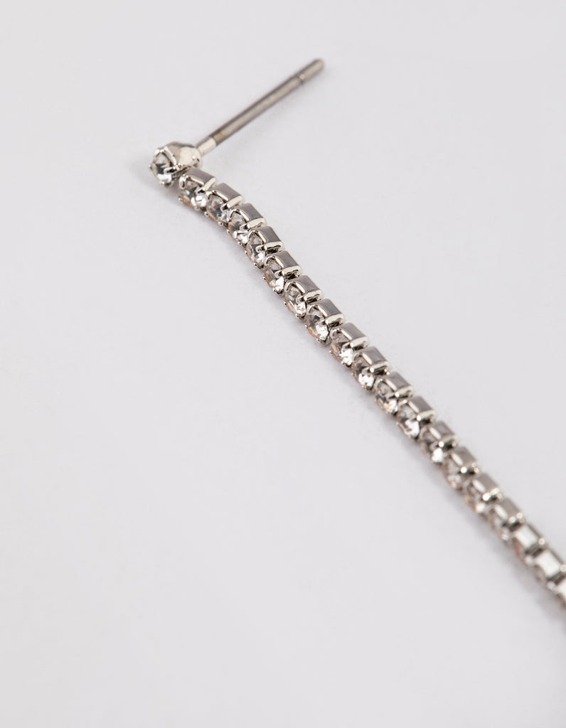 Silver Cup Chain Large Pearl Drop Earrings - Lovisa