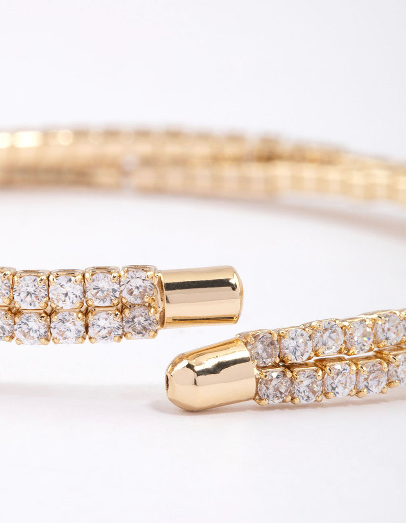 Gold Plated Twisted Cup Chain Wrist Cuff - Lovisa