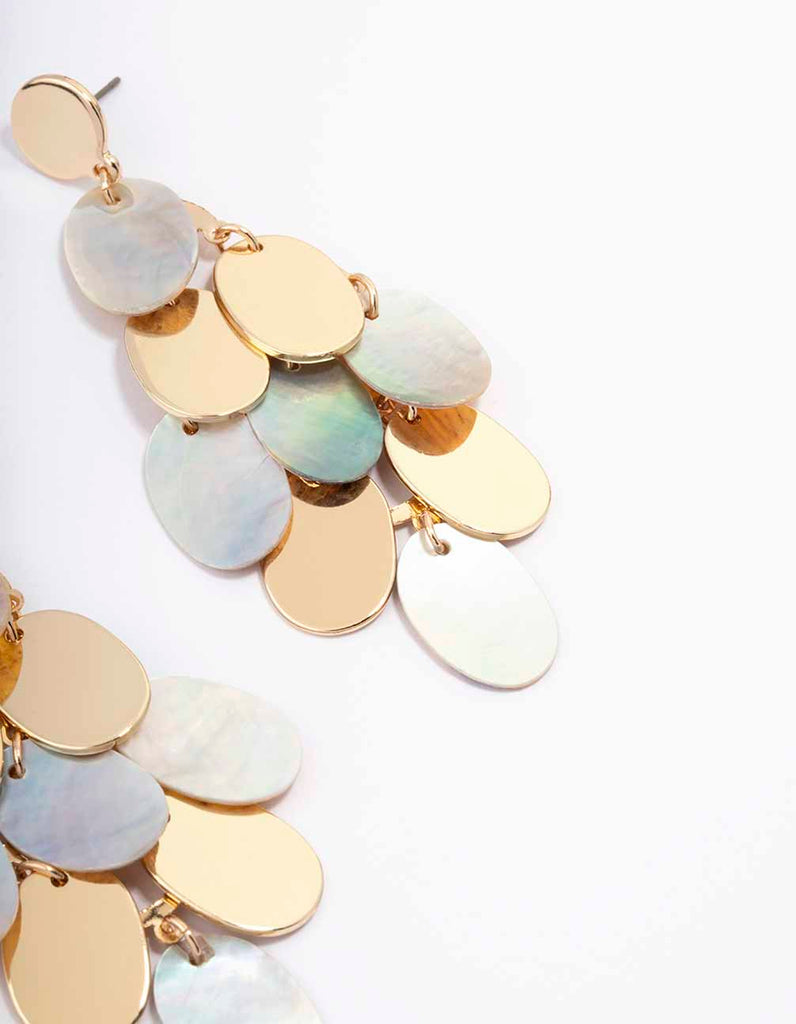 Gold Disc Drop Earrings - Lovisa