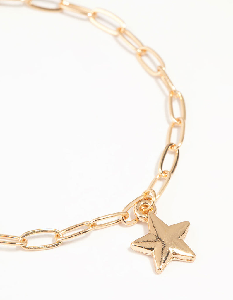Gold Diamante Star Chain Bracelets 2-Pack - Lovisa